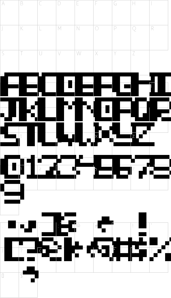 Thick Pixel Regular font details - Font2s.com