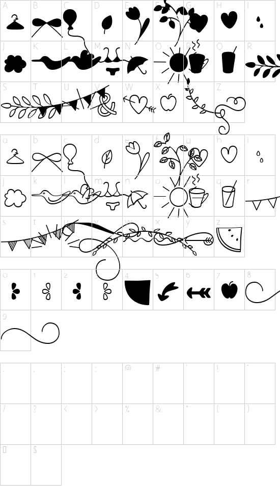 SVN-Showcase Ornaments font details - Font2s.com