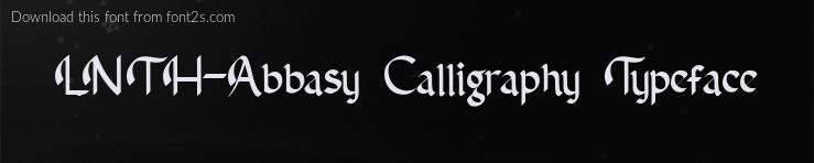 LNTH-Abbasy Calligraphy Typeface font details - Font2s.com